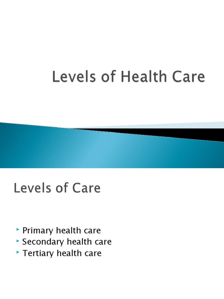 Understanding Health Care Levels | PDF | Preventive Healthcare | Health ...