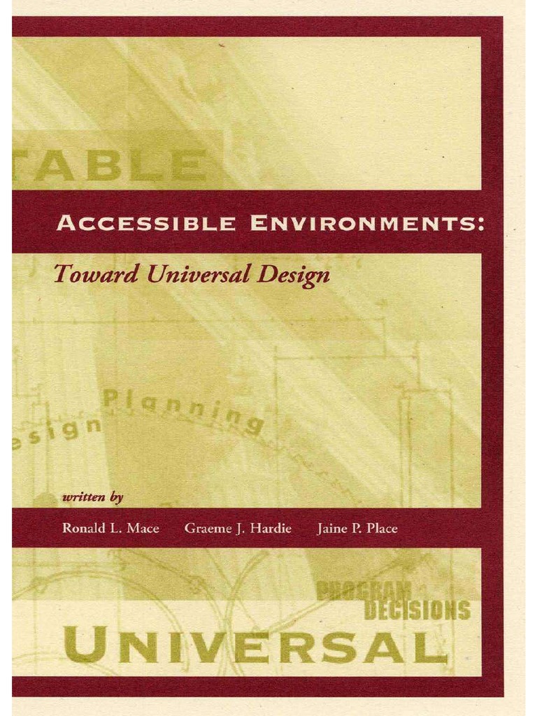 Ronald Mace Book Universal Design | PDF