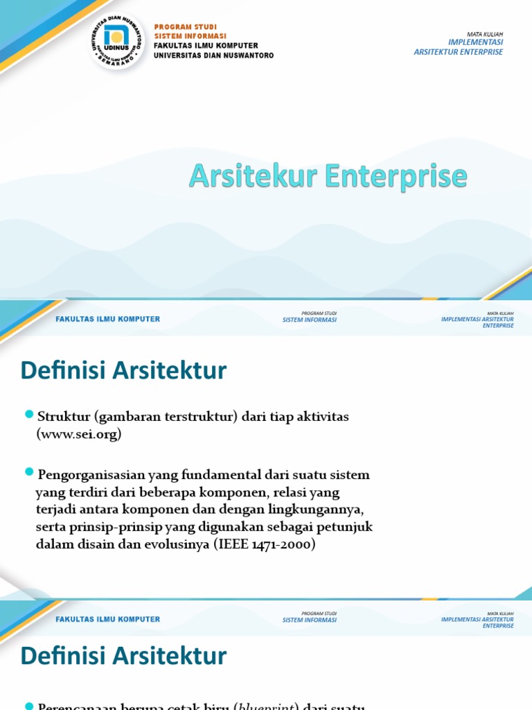 Pengantar Arsitektur Enterprise Lanjutan | PDF | Komputer | Teknologi & Rekayasa