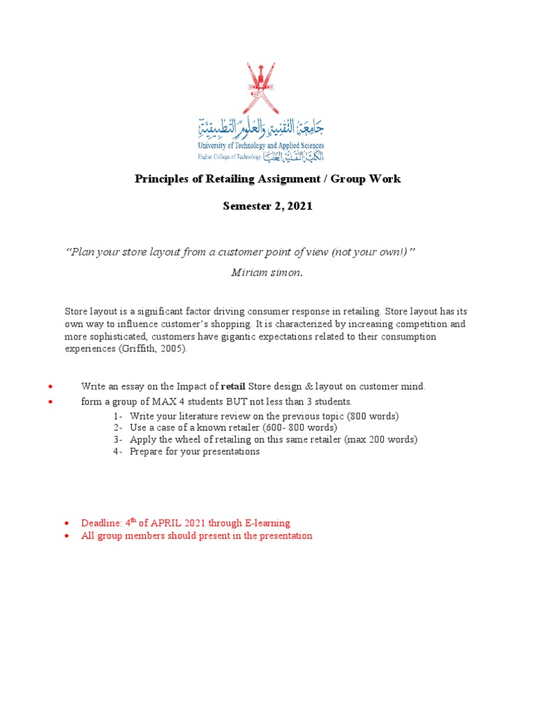 Assignment (AutoRecovered) | PDF | Customer Experience | Retail