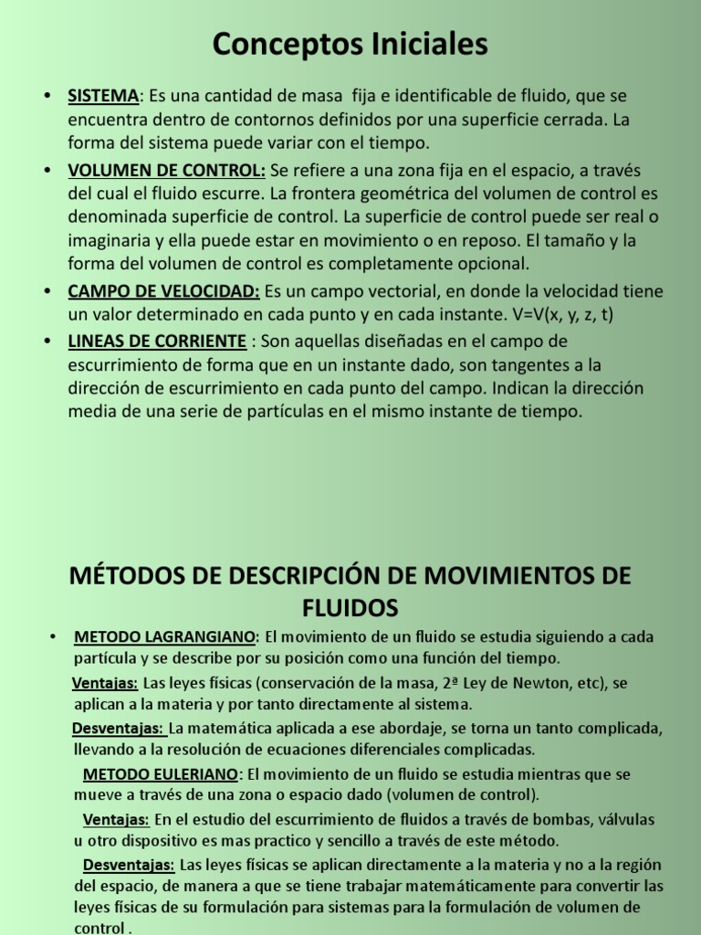 Volumen de Control | PDF | Masa | Impulso