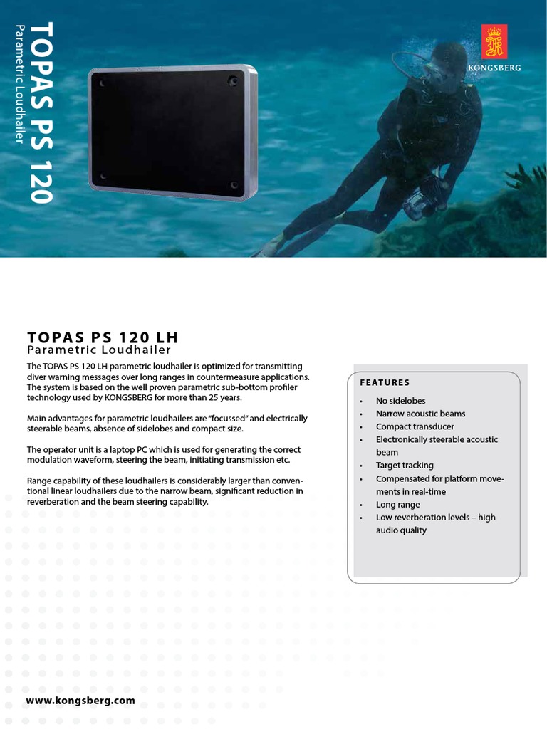 Topas - ps120-lh Datasheet 2015 05 | PDF | Sonar | Audio Electronics