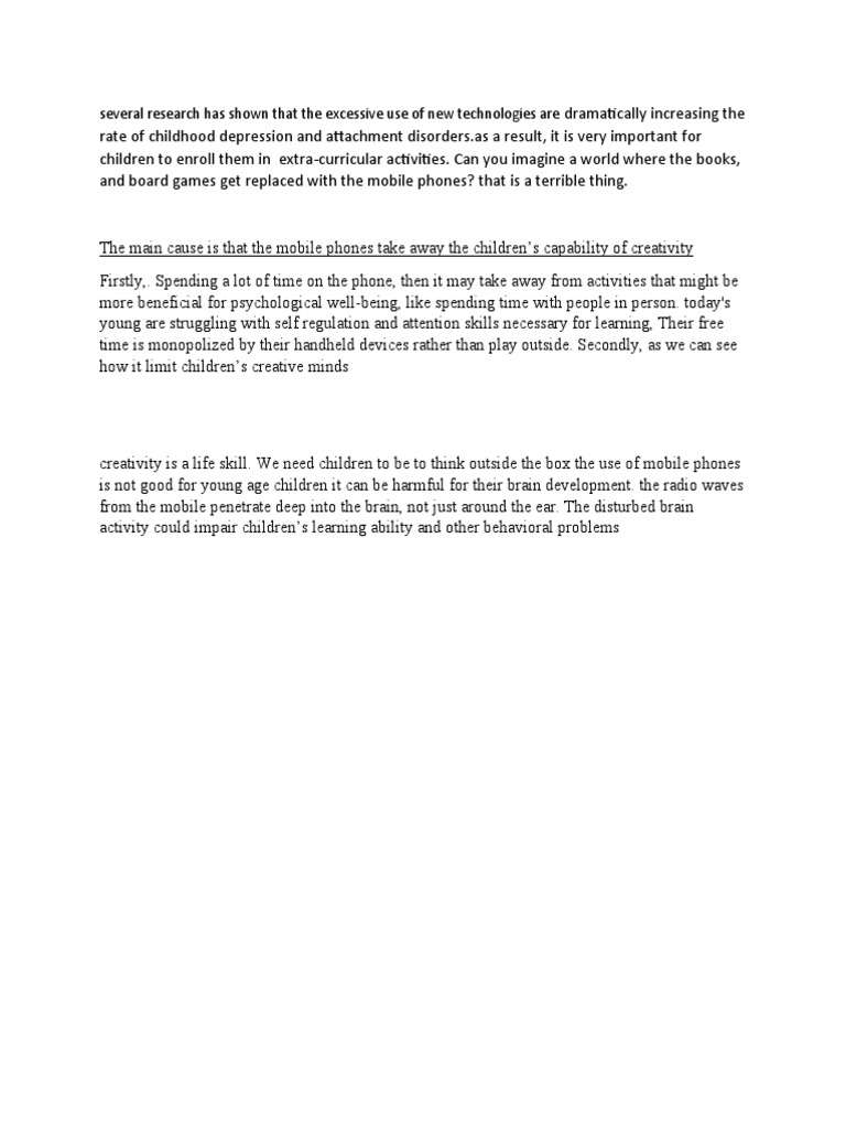 Several Research Has Shown That The Excessive Use of New Technologies ...