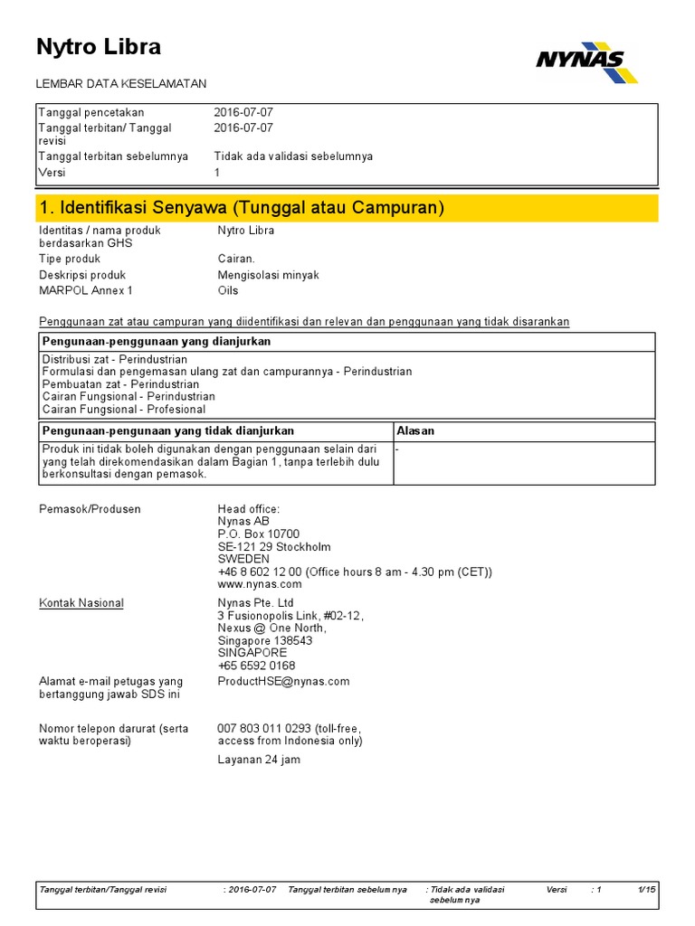 MSDS Nytro - Libra - ID | PDF