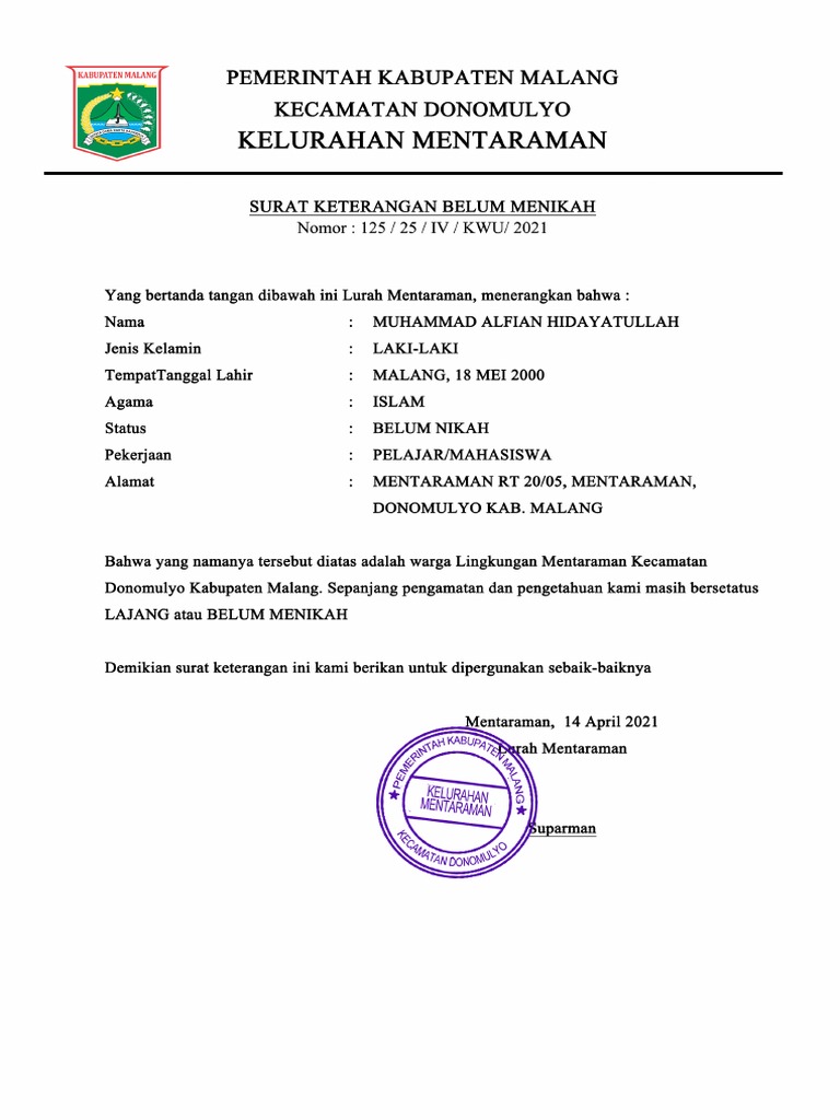 Surat Desa Edit Stempel | PDF