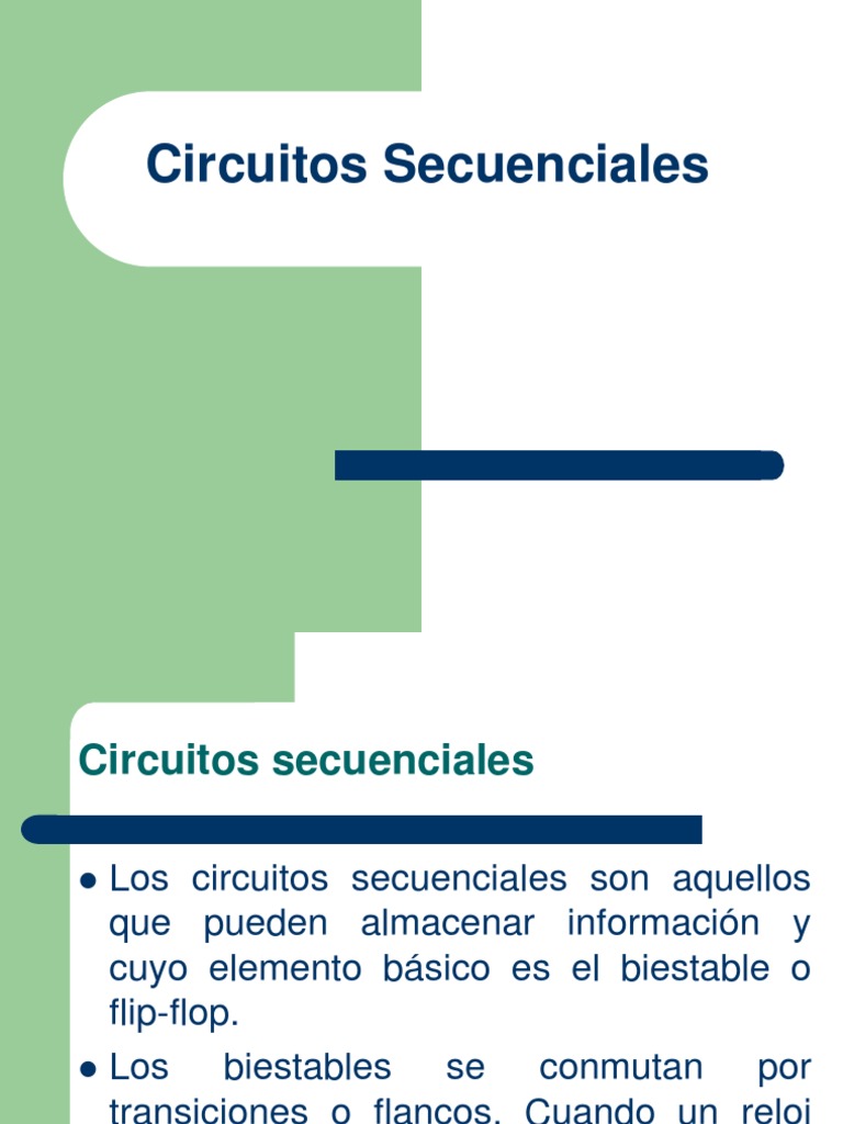 Circuitos Secuenciales | PDF | Electrónica | Diseño electronico