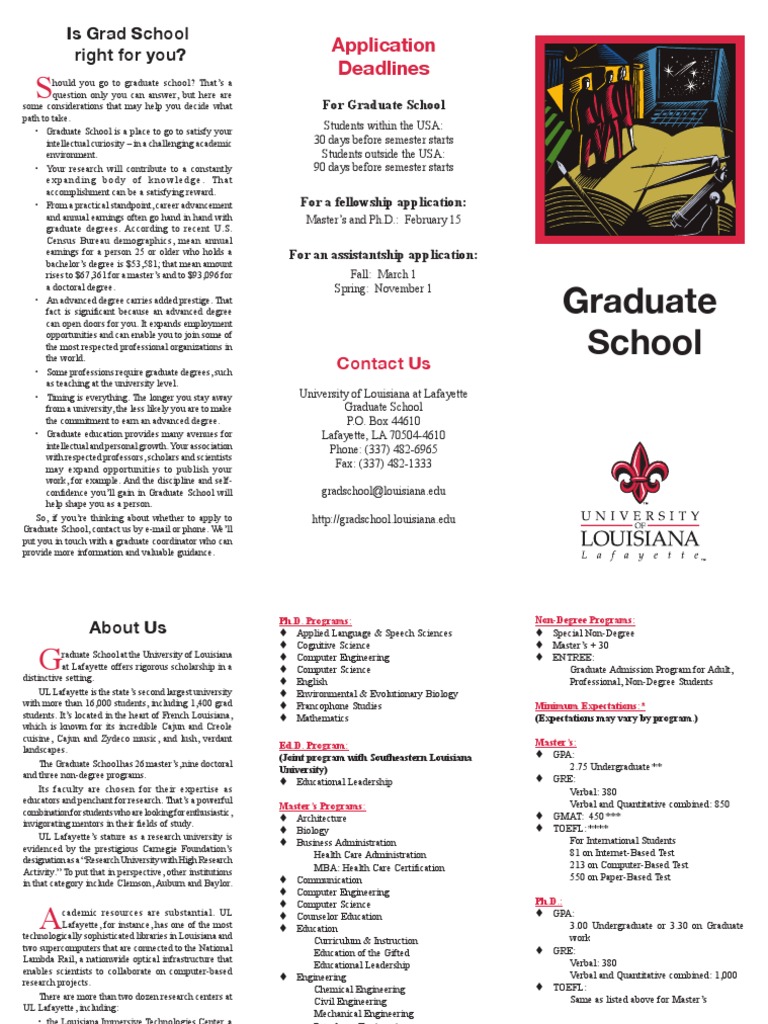 Graduate School Brochure | PDF | Graduate School | Doctor Of Philosophy