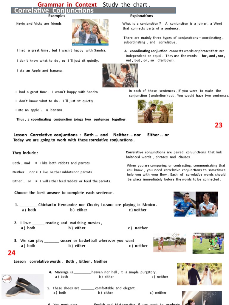 Correlative Conjunctions | PDF | Language Mechanics | Semantic Units