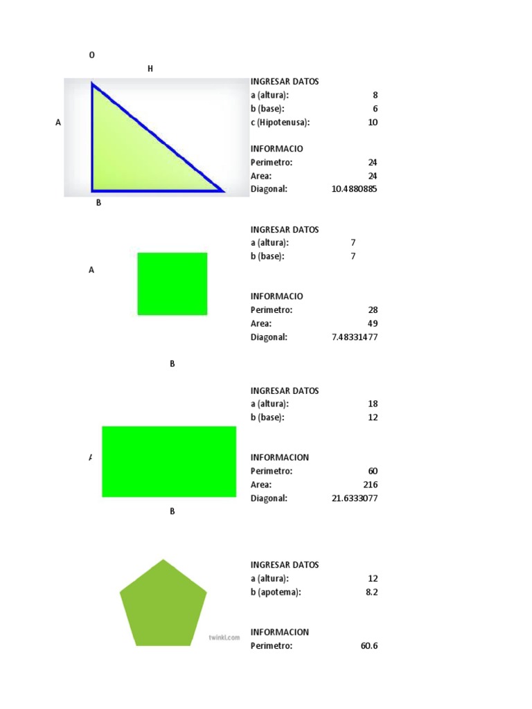 Algoritmo para El Calculo de Area y Volumenes. Angie Tapiero. Sena. | PDF