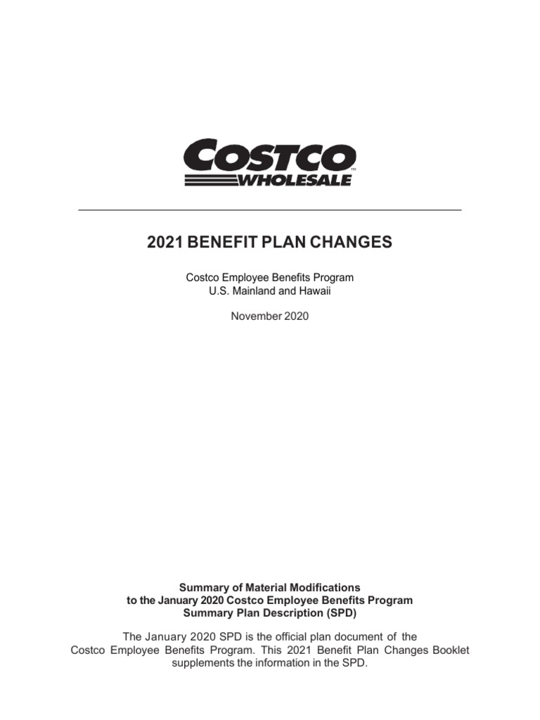 2021 Costco Employee Benefits Update | PDF | Consolidated Omnibus ...