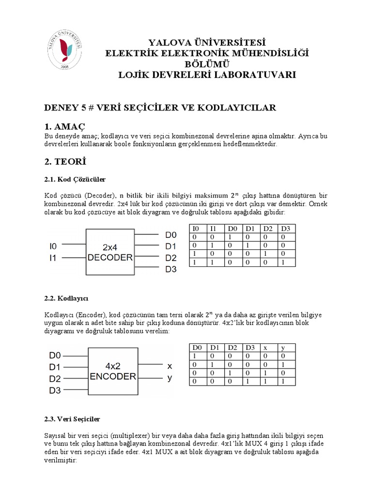 Lojik Devre Lab - D5 | PDF