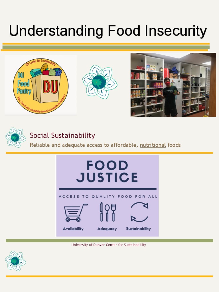Food Insecurity Presentation Pdf Food Security Sustainability