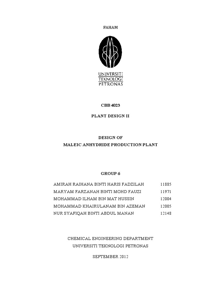 Fydp - Final Report - G6 | PDF | Sewage Treatment | Chemical Reactor