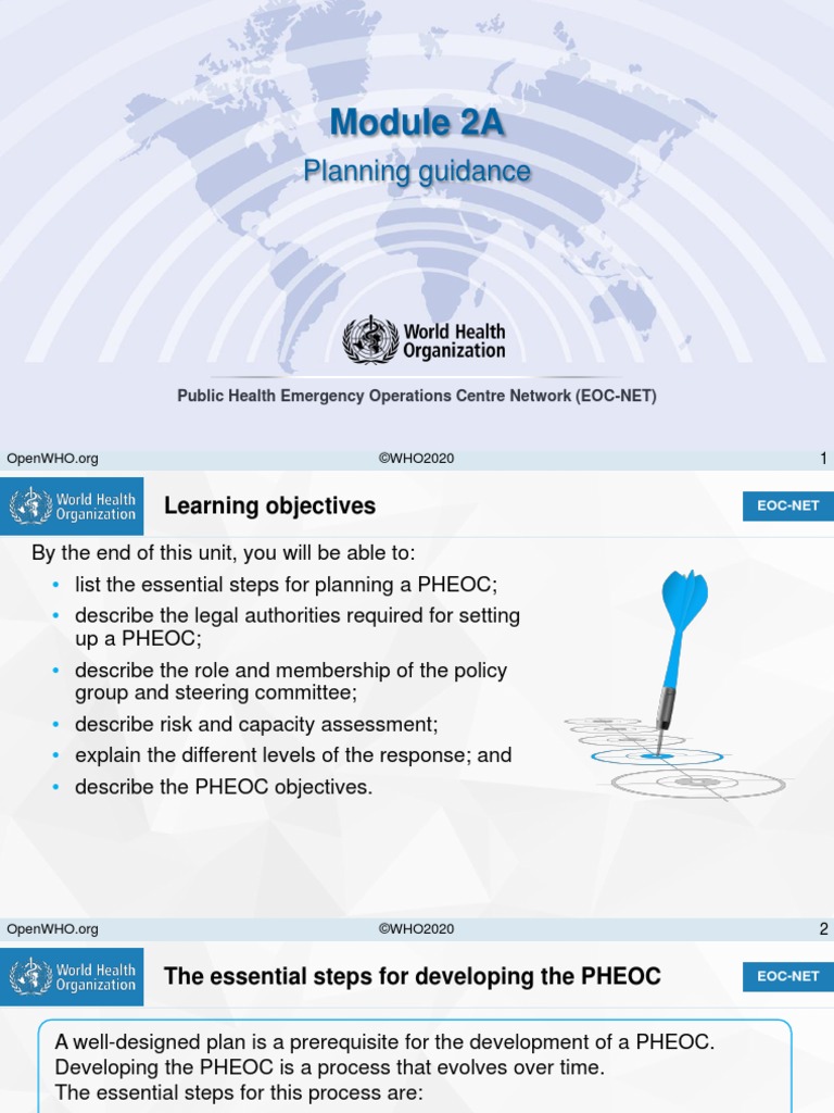 Module 2A: Planning Guidance | PDF | World Health Organization | Emergency