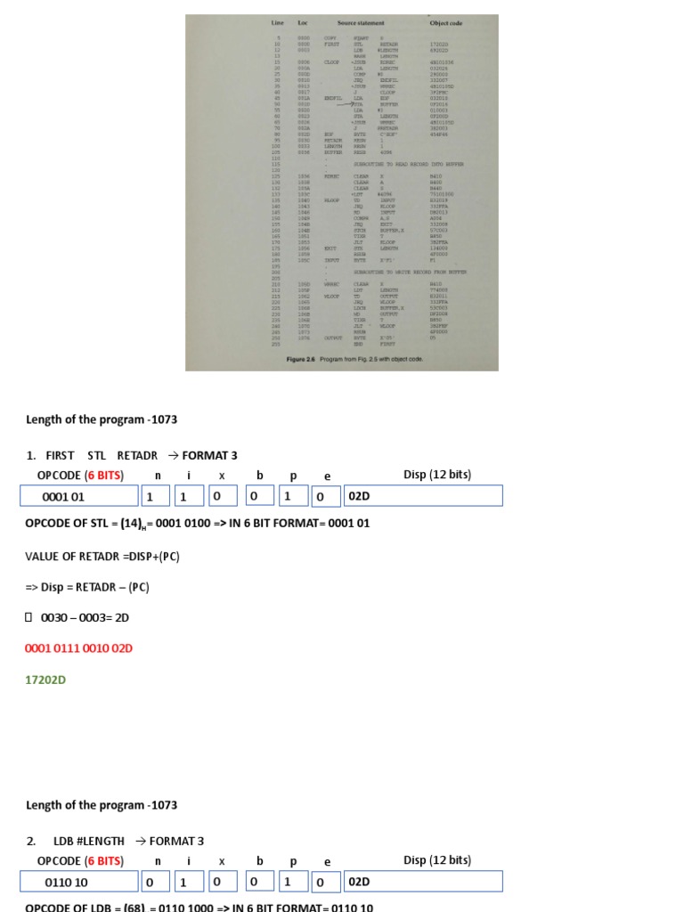 Object Code Generation For SICxe | PDF | Integrated Circuit | Computer Data