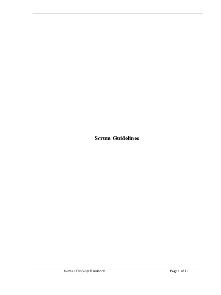 Scrum Guidelines | PDF | Scrum (Software Development) | Agile Software Development
