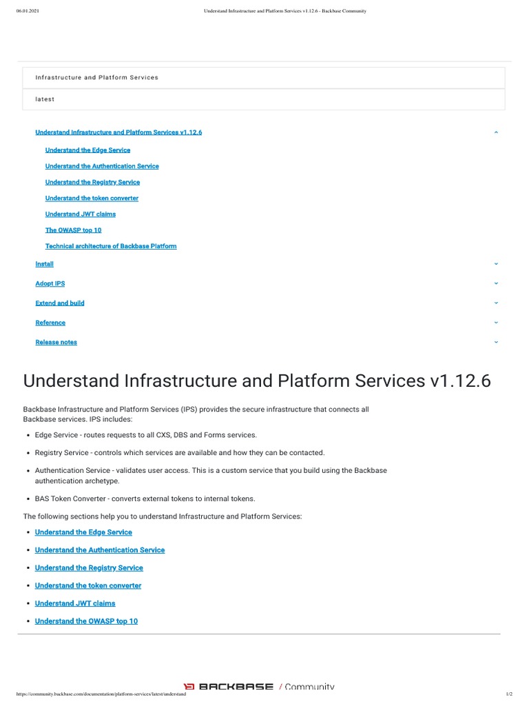 Understand Infrastructure and Platform Services v1.12.6 - Backbase ...