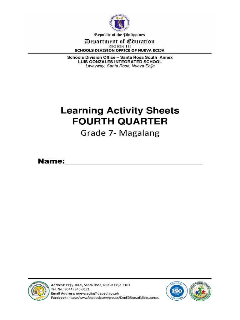 Long LAS 4TH QUARTER | PDF