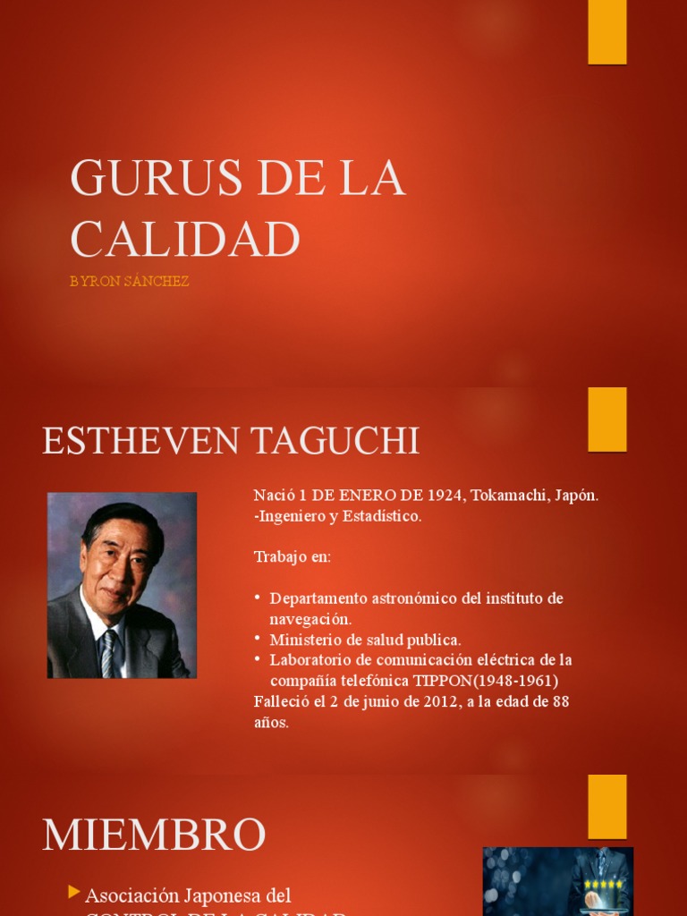 Gurus de La Calidad | PDF | Ingeniería Industrial | Diseño