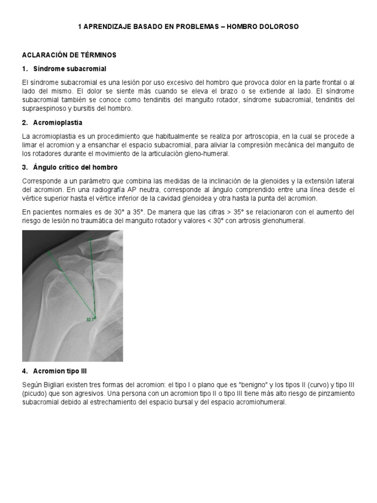 Evaluación del Síndrome Subacromial | PDF | Hombro | Ciencia de la danza