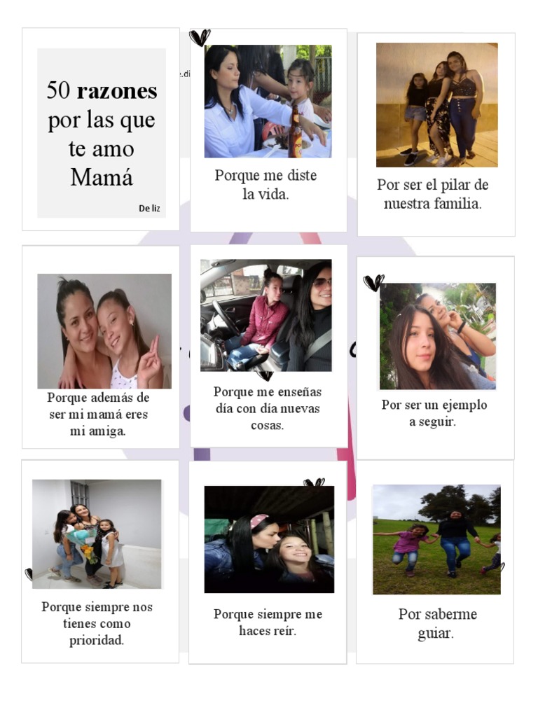 50 Razones para Amar a Mamá | PDF