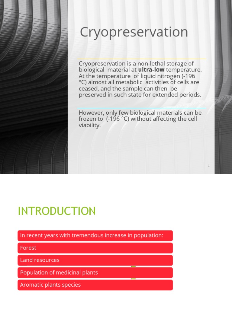 Cryopreservation | PDF | Freezing | Cold