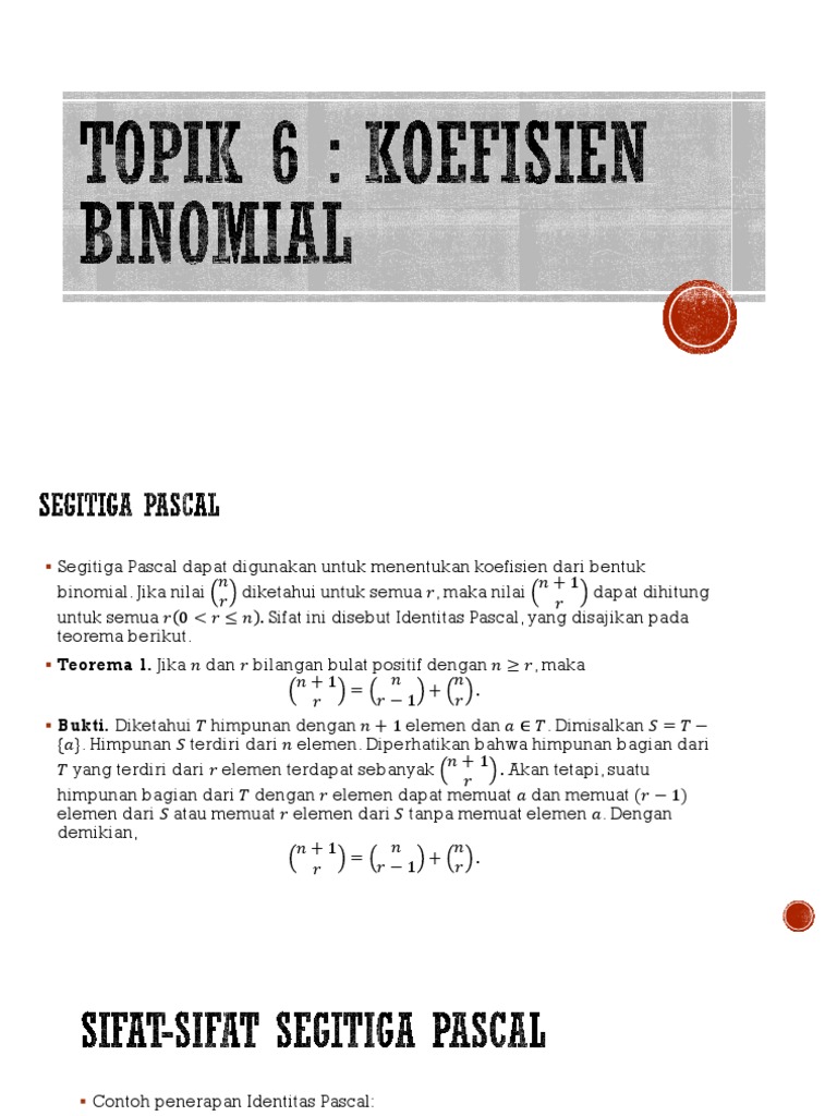 Koefisien Binomial Dan Ekspansi Bilangan Hitung Pdf