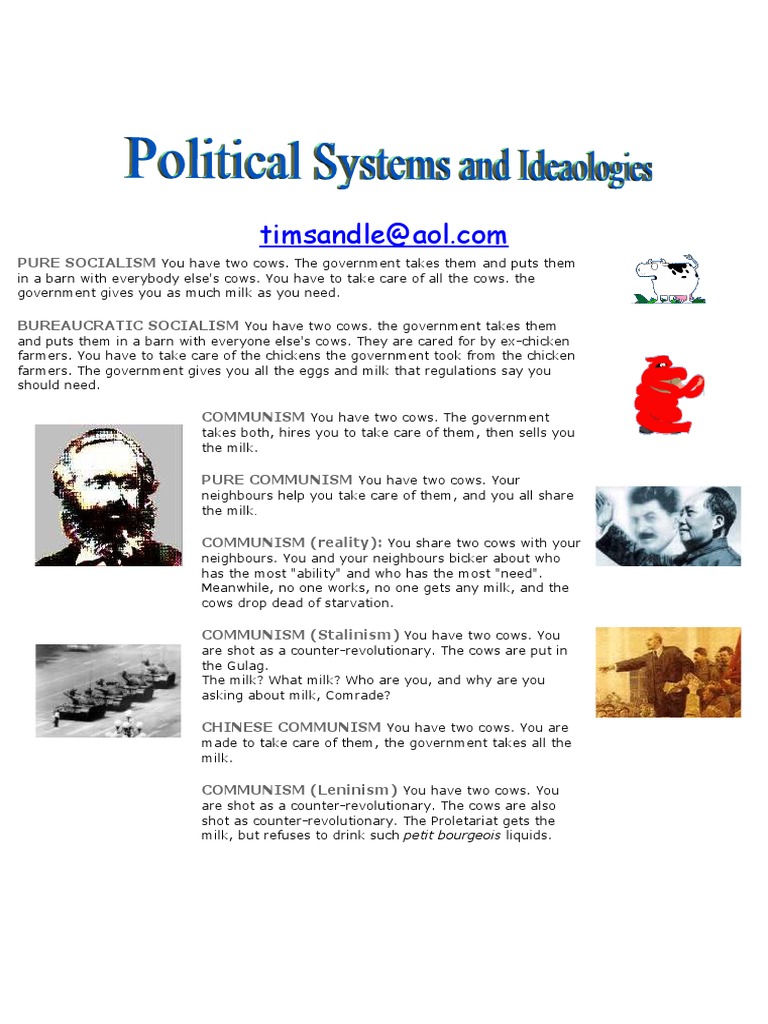 Cows Illustrate Political Ideologies | PDF | Communism | Calf