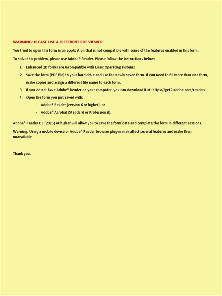 Resident Income Tax Return: Warning: Please Use A Different PDF Viewer ...