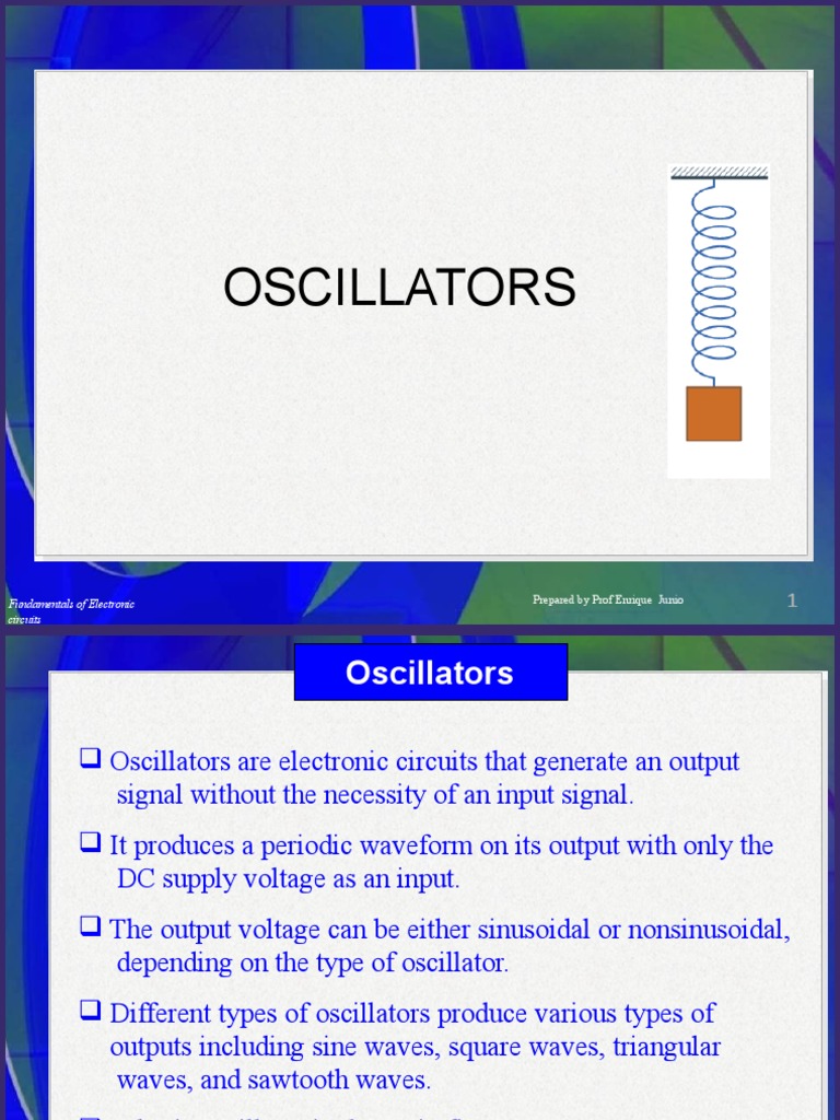 Oscillators Lecture April 142021 | PDF | Electronic Oscillator | Resonance