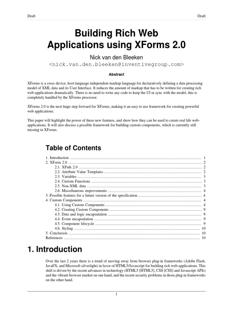 XForms 2.0 for Rich Web Applications | PDF | Web Application | X Path