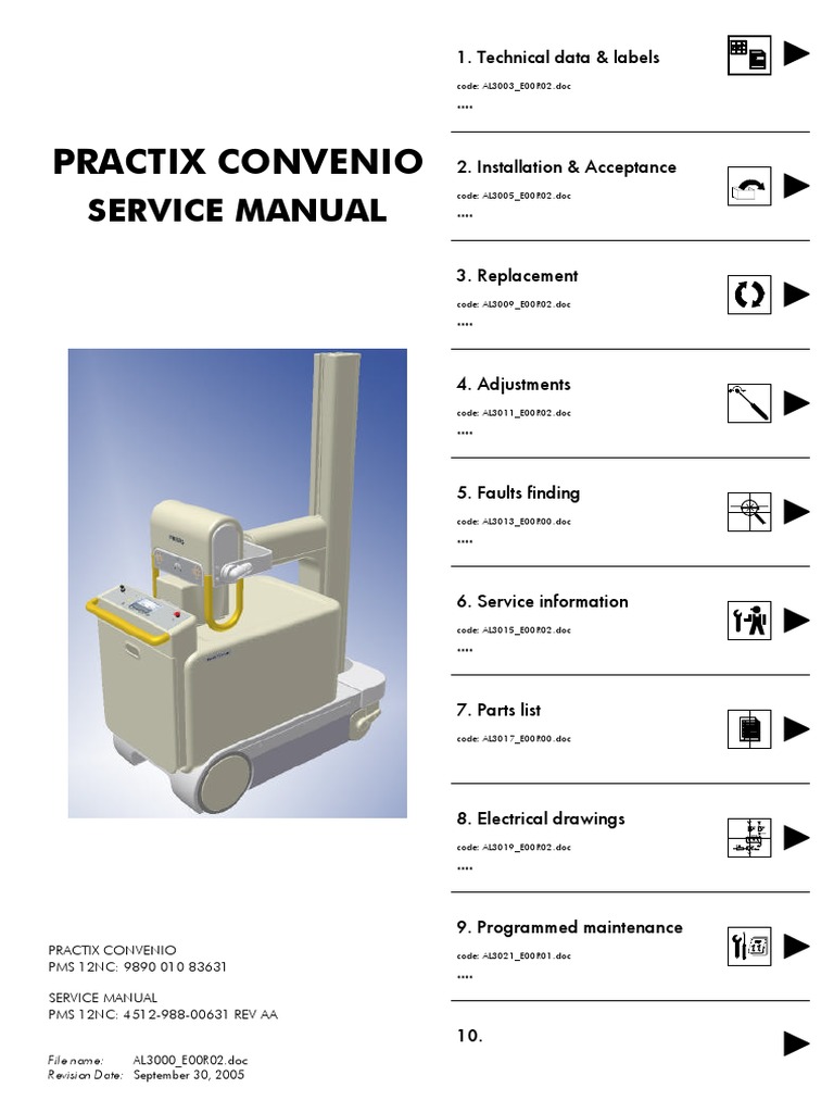 Practix - Convenio Philips Mobile X-Ray | PDF | Mains Electricity | X Ray