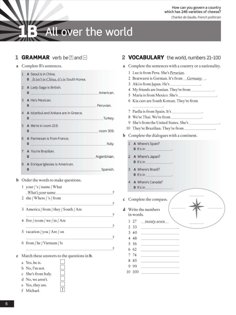 American English File 1 Workbook (PDFDrive - Com) - 7 | PDF