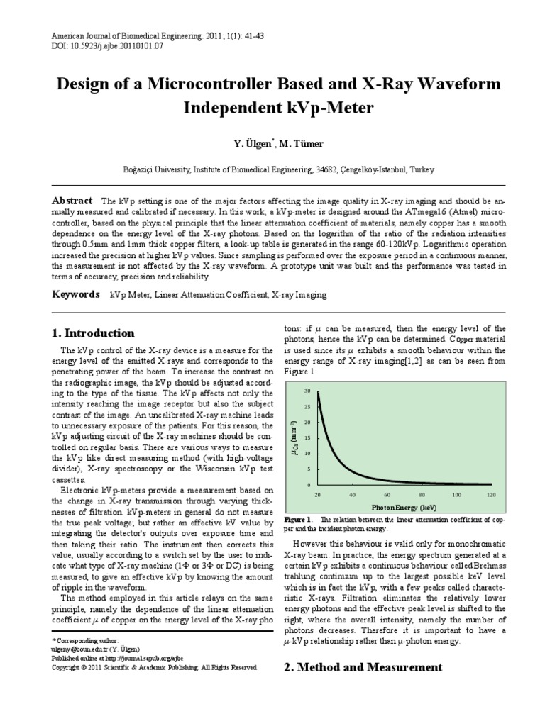 Design KVP Meter | PDF | X Ray | Attenuation