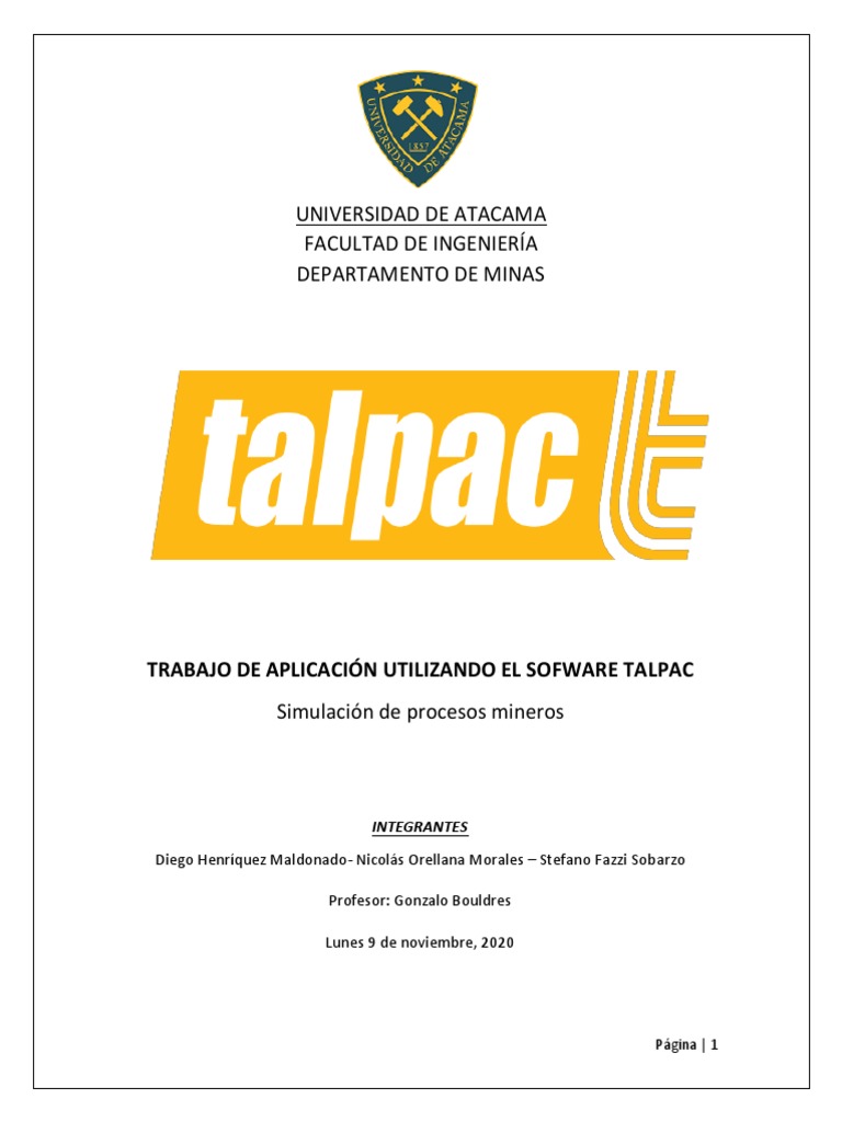 Simulacion Talpac | PDF | Minería | Transporte