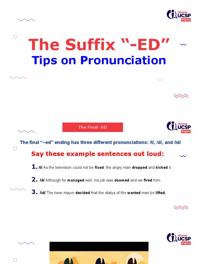 Pronouncing the Suffix "-ED" | PDF | Language Arts & Discipline