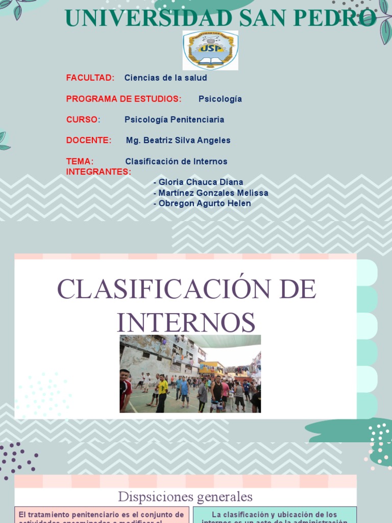 Clasificacion de Internos | PDF | Prisión | Comportamiento