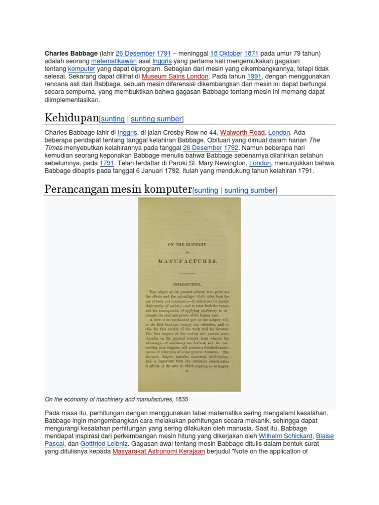 Charles Babbage | PDF