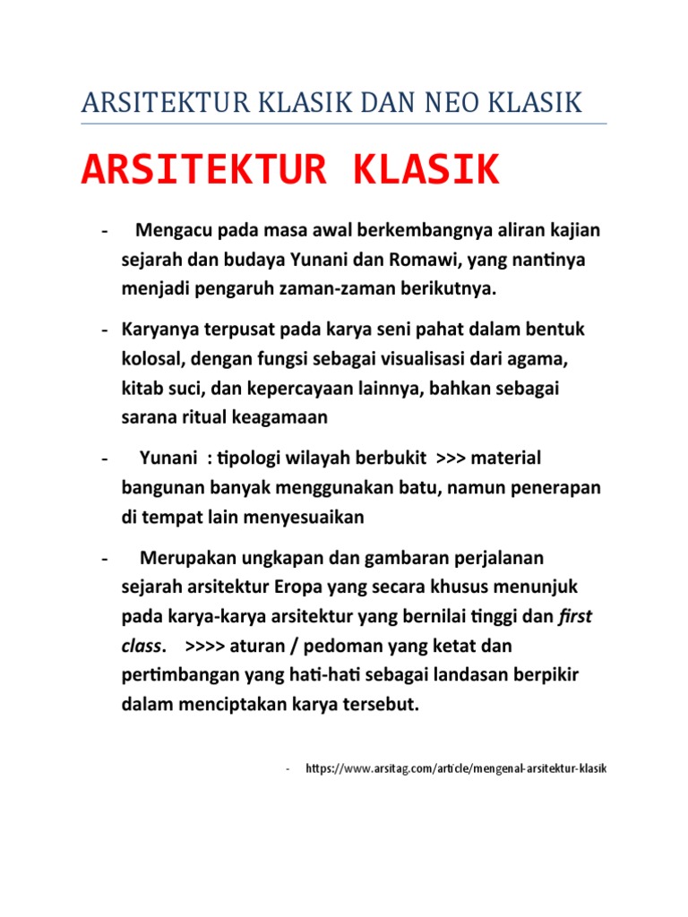 Arsitektur Klasik Dan Neo Klasik Pdf