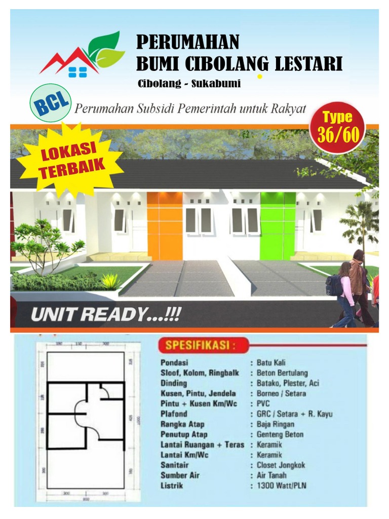 Proposal Bumi Cibolang Lestari (Perumahan Bersubsidi) Rev 2 | PDF