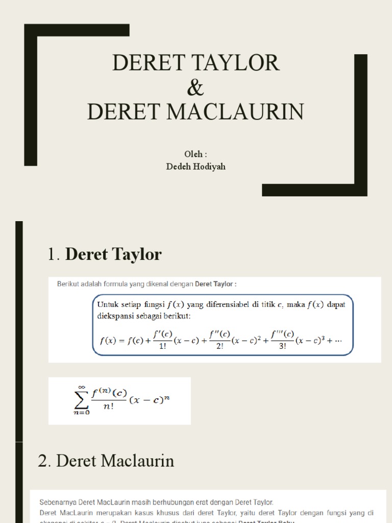Deret Taylor Maclaurin | PDF