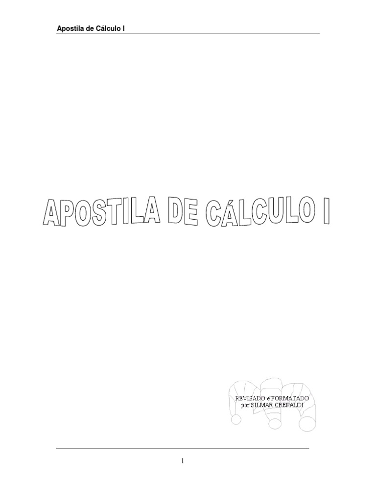 APOSTILA de CALCULO I | PDF | Limite (Matemática) | Derivado