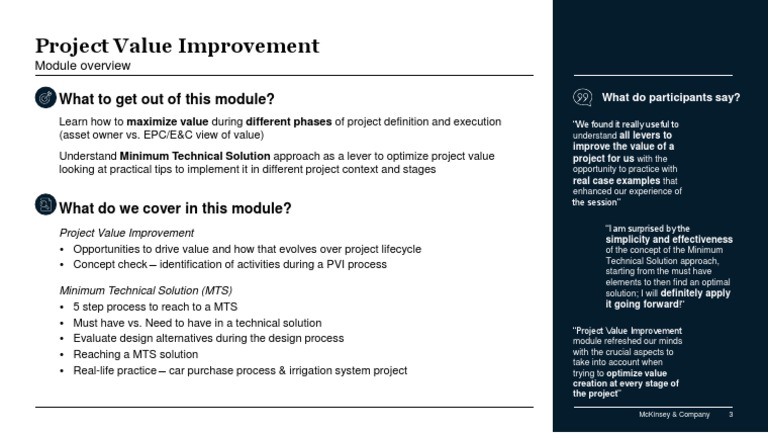 Project Value Improvement Strategies | PDF | Business | Cognition