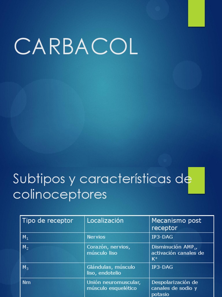 Carbacol | PDF | Acetilcolina | Neuroquímica