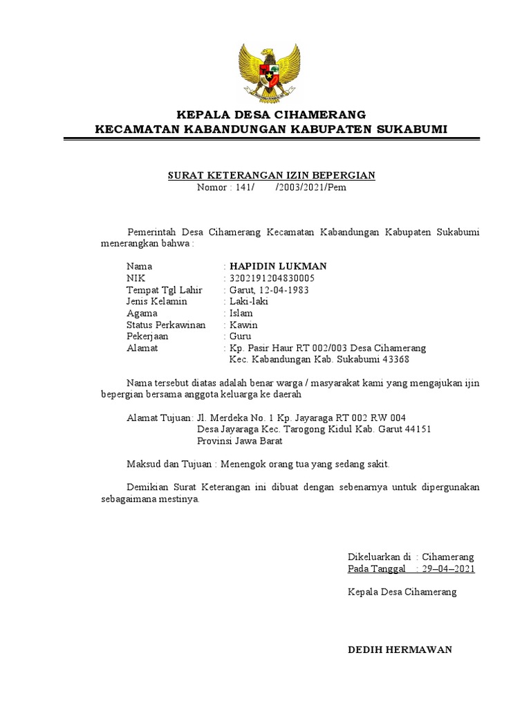 Surat Bepergian | PDF