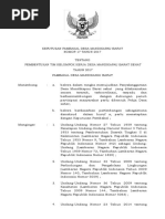 Contoh SK Pengangkatan Dan Penetapan Pengurus PKK Desa | PDF