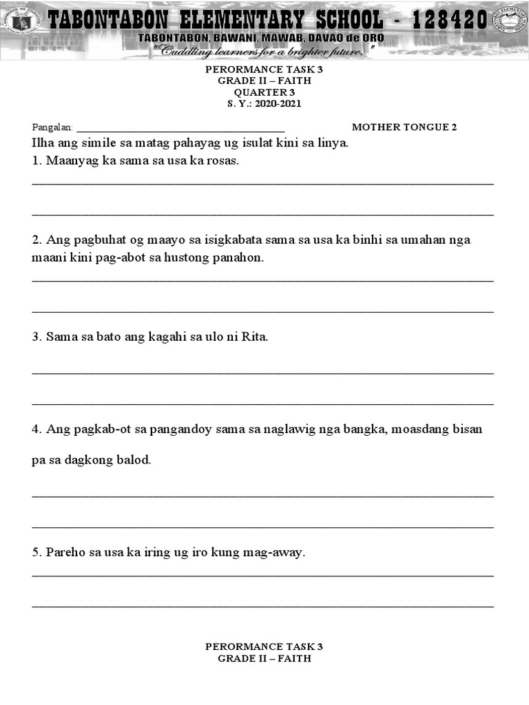 Performancetask3 Allsubs q3 2020-2021 | PDF