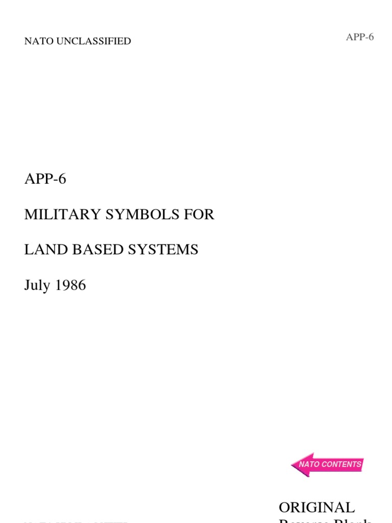 APP-6 Military Symbols For Land Based Systems July 1986: Nato ...