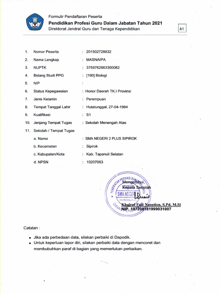 Scan Format A1 Dan Fakta Integritas (Masnaipa) | PDF