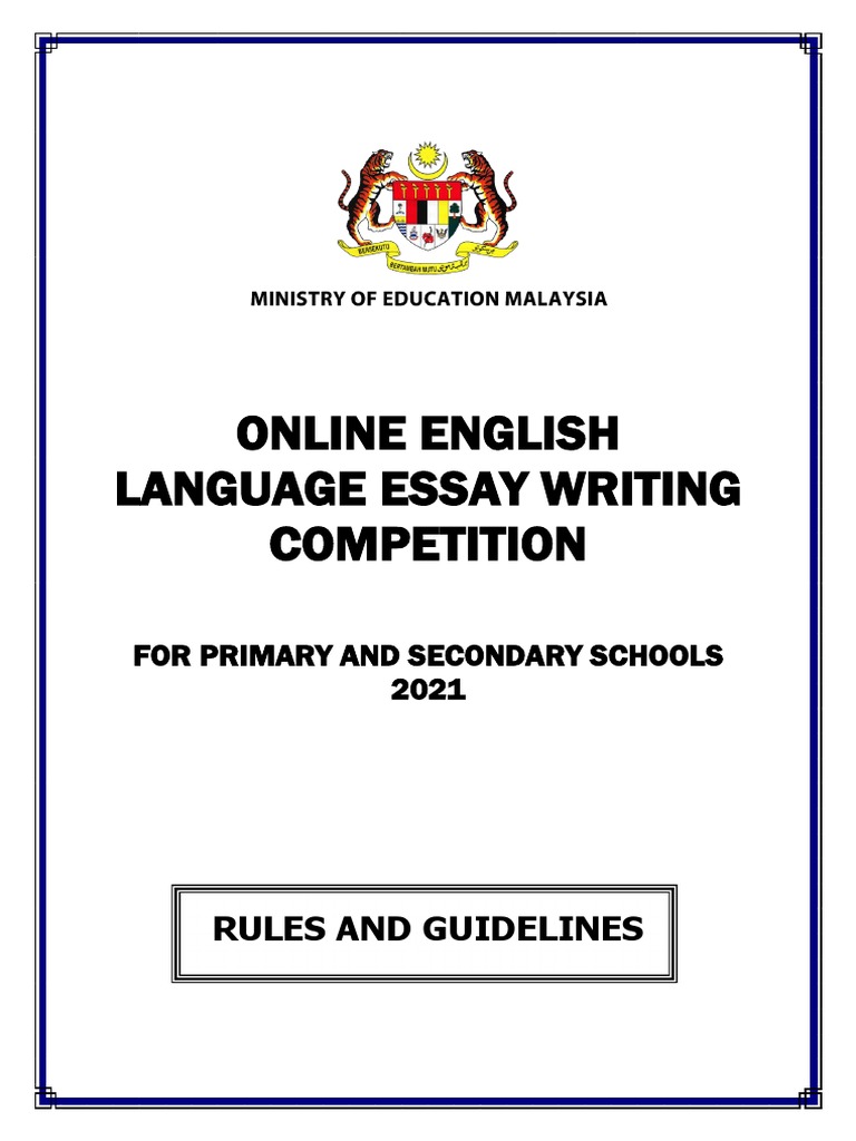 Online English Language Essay Writing Competition: Rules and Guidelines ...